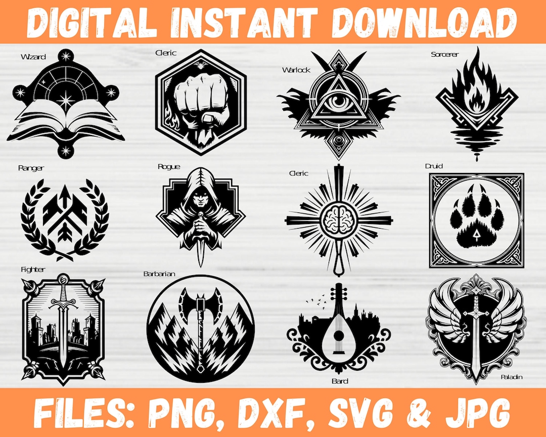 Dungeons and Dragons SVG, Wizard Class Icon SVG, Role-playing Game ...