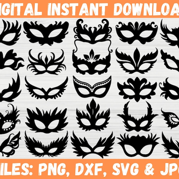 Halloween Masks Svg - Etsy