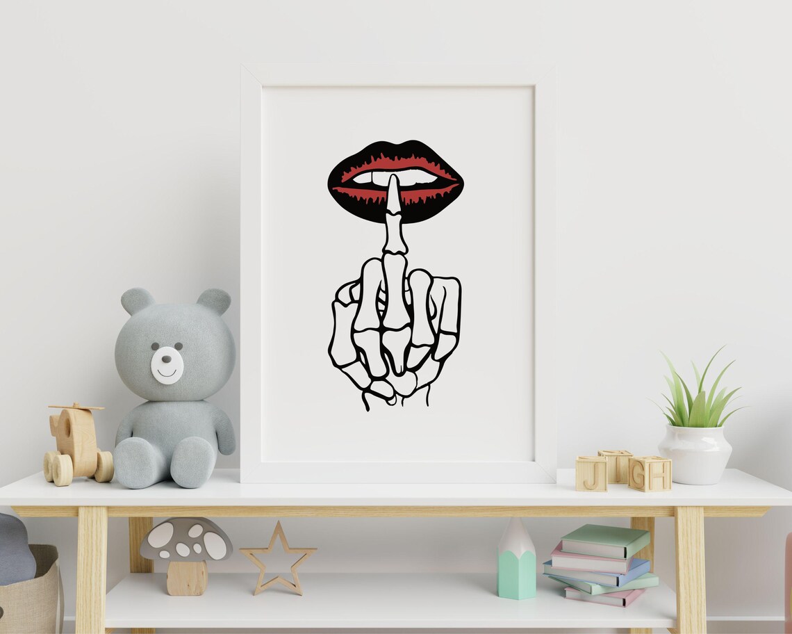 Middle Finger Svg Bundle, Skeleton Middle Finger Svg, Flipping off Svg ...