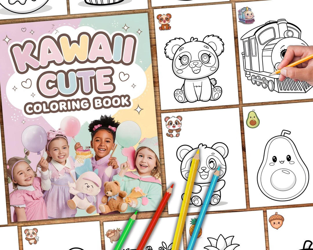 Kawaii Coloring Pages, Cute Coloring Pages for Kids, Kawaii Spring ...