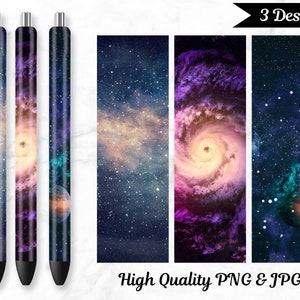 Galaxy Pen Wrap, Space Cosmic Pen Wrap Template, Sublimation Epoxy Pens ...