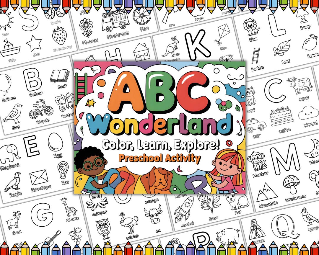 Alphabet Coloring Pages | Preschool ABC Activity | Learning Worksheets ...
