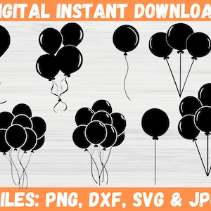Balloon Bundle SVG | Balloon Svg Disk | Balloon Svg Disn | Birthday ...