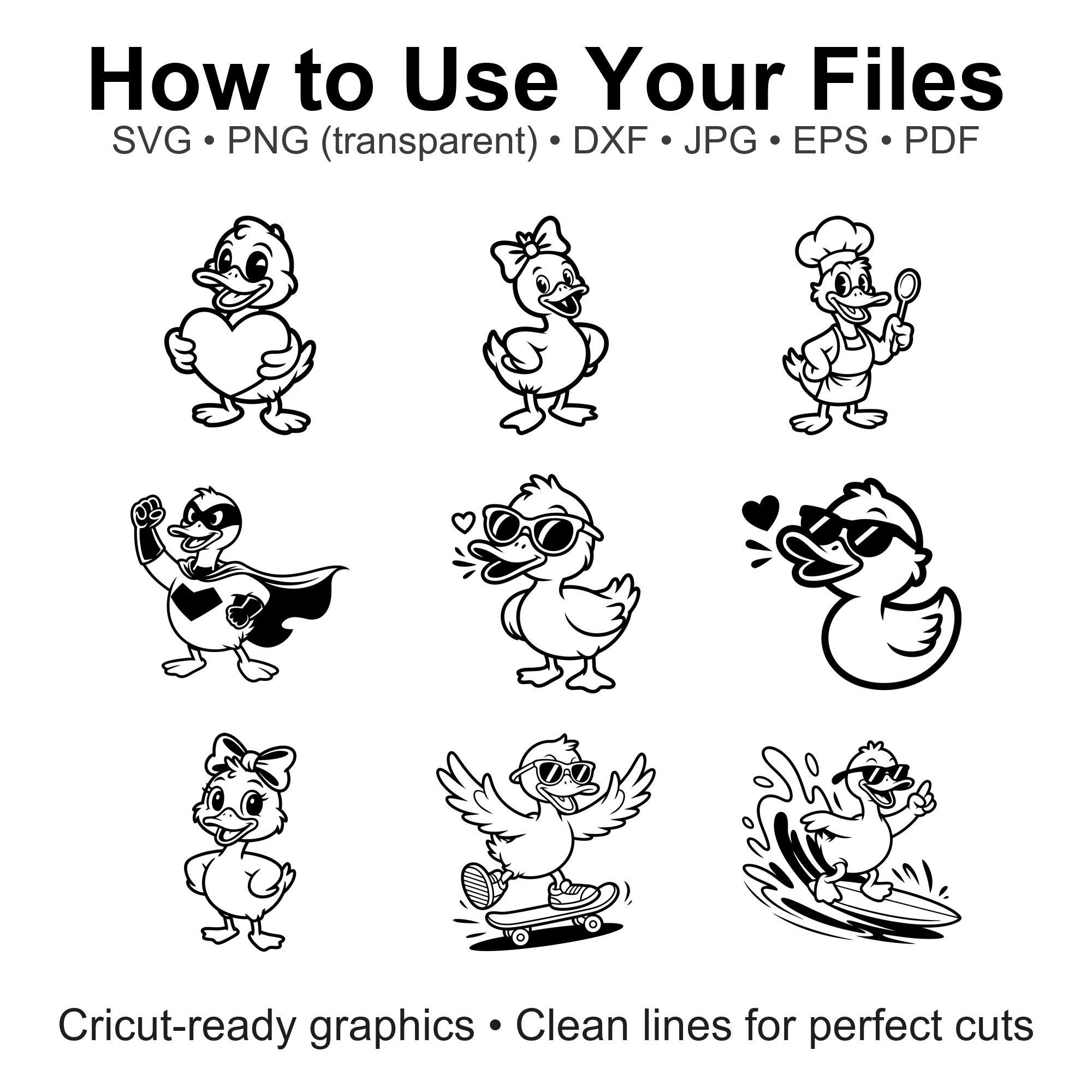 Funny Duck Svg Bundle, 40 Cool Duck Svg, Duck With Sunglasses Svg, Cute ...
