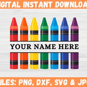 Crayon Split Monogram SVG Back to School Learning Design Teacher Day ...