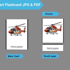 Flashcards for Preschool Vehicles| Editable PDF Kid Flashcards ...