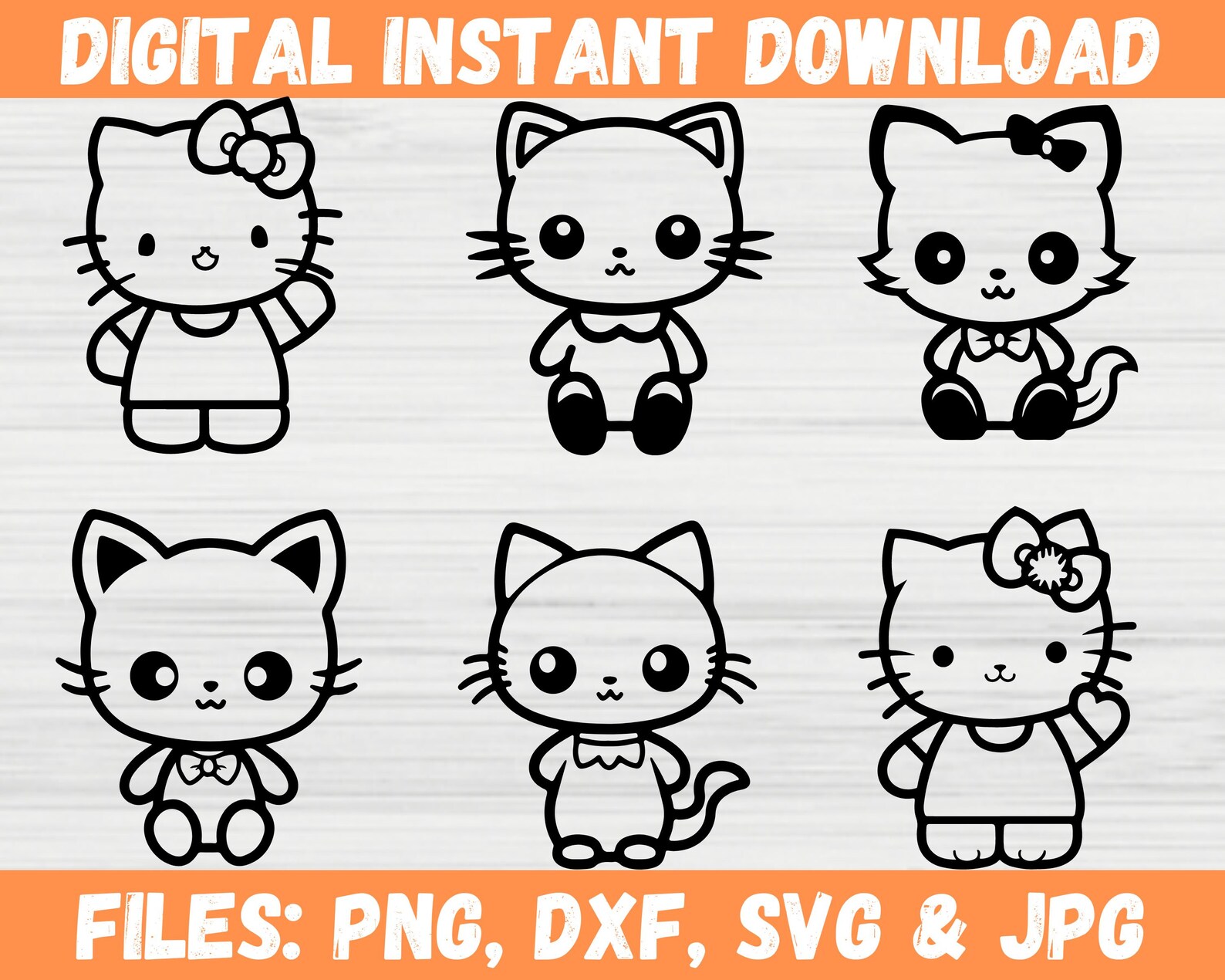 Hello kitty svg - Etsy