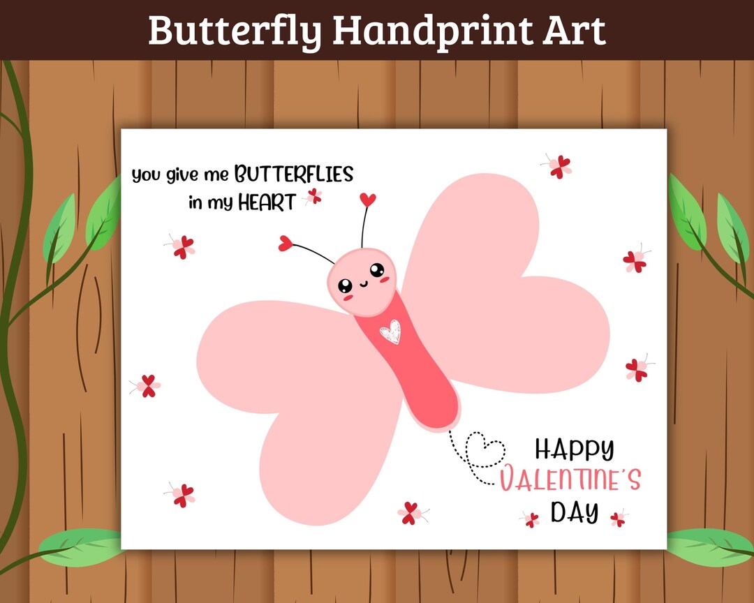 Butterfly Handprint Art, Personalized Butterfly Keepsake, DIY Baby ...