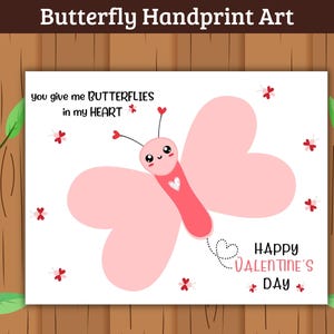 Butterfly Handprint Art, Personalized Butterfly Keepsake, DIY Baby ...