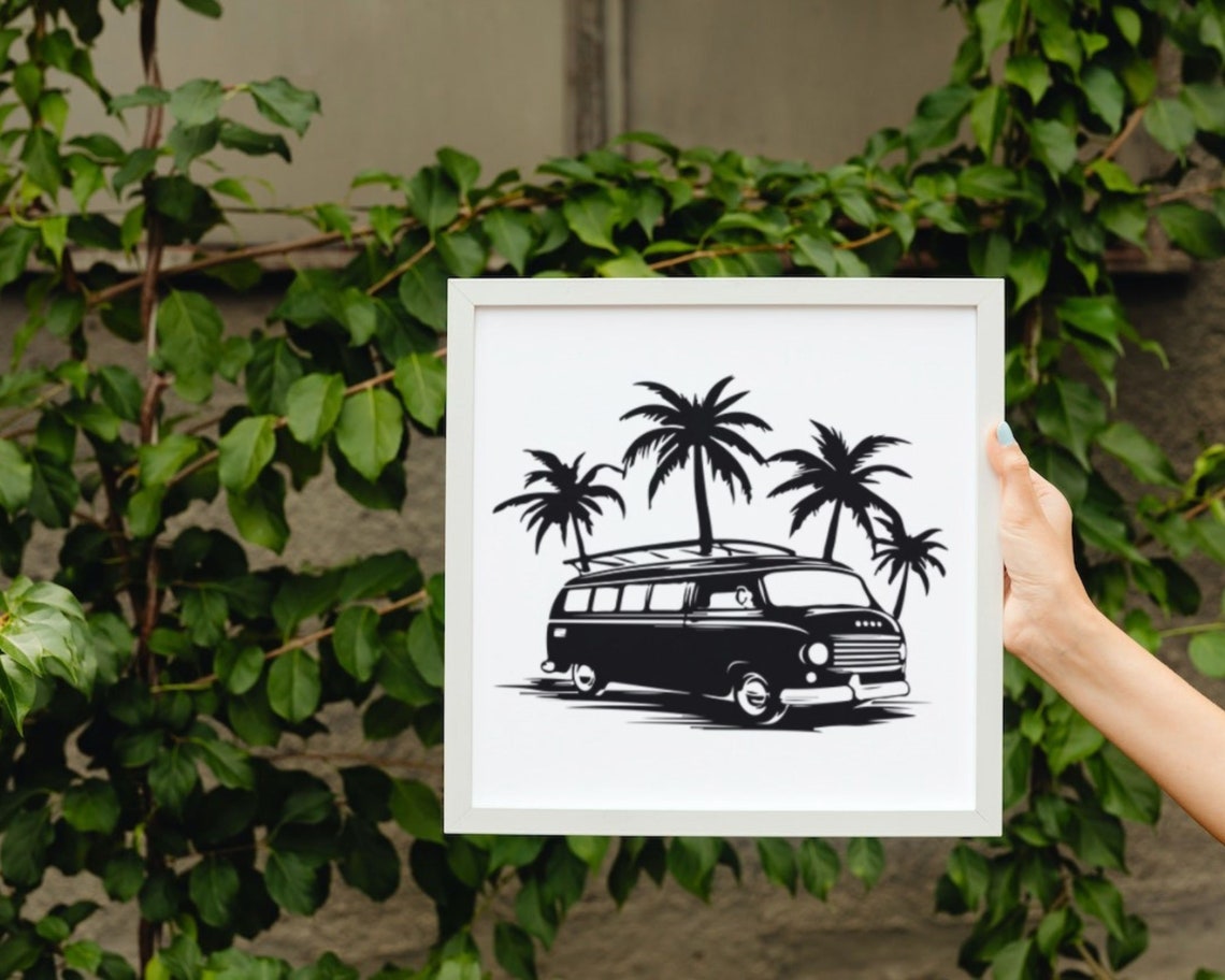 Beach Surf Van Svg, Summer Time Van, Hippie Van, Summer Shirt Svg ...
