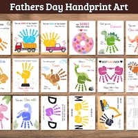 Footprint Art Craft for Dad, Fathers Day Gift From Kids, Valentine ...