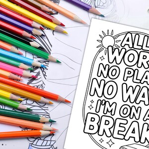 Mental Health Coloring Pages, Positive Self Love Coloring Kit, Adult ...