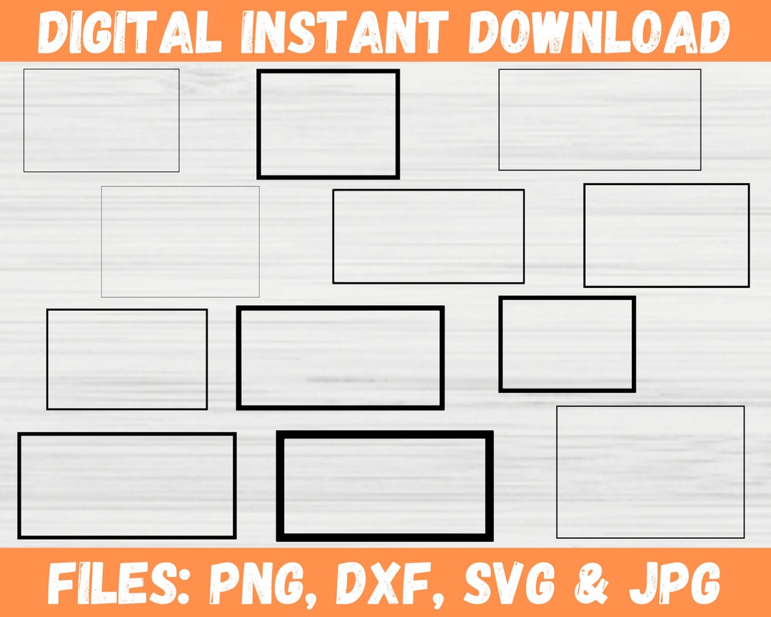 Rectangle Frame SVG Bundle Shape Border Outline Clipart Svg Background ...