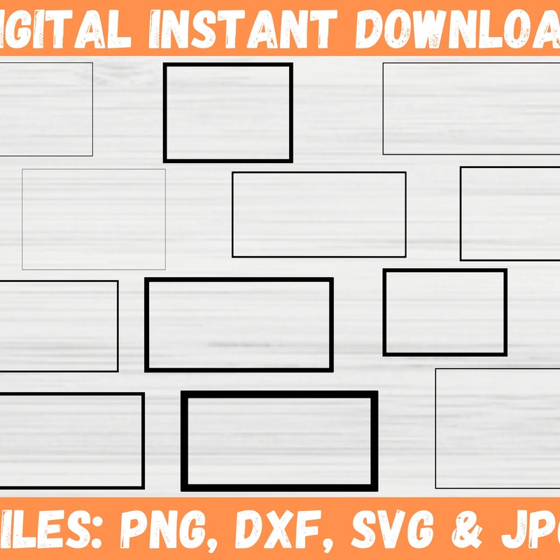 Rectangle Frame Svg - Etsy