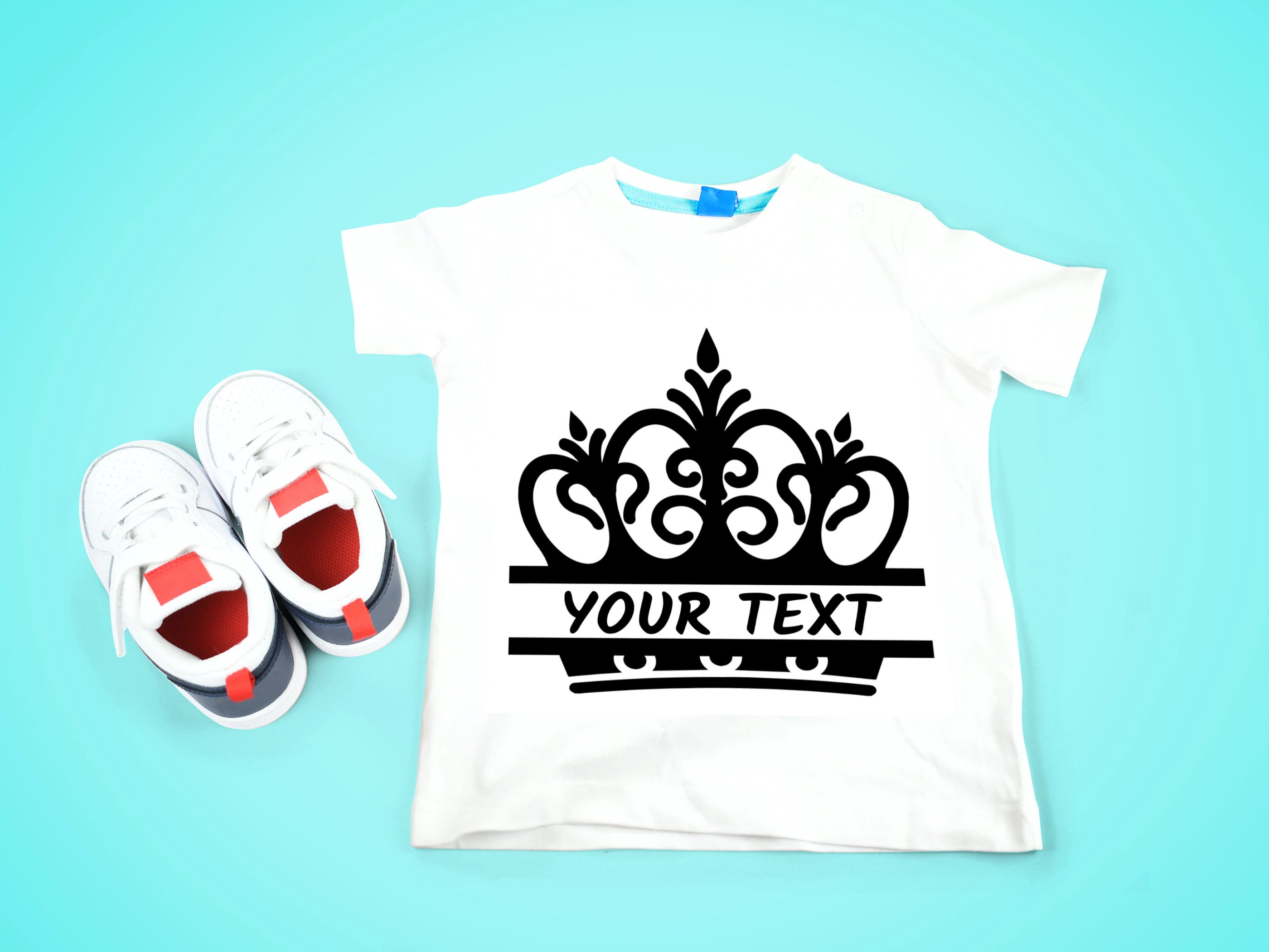 Royal Crown Split Frame SVG, Crown Monogram SVG, Princess Name Cut File ...