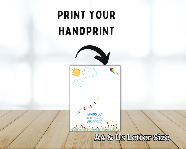 Spring Kite Handprint Craft, Spring is in the Air Handprint, Kids ...