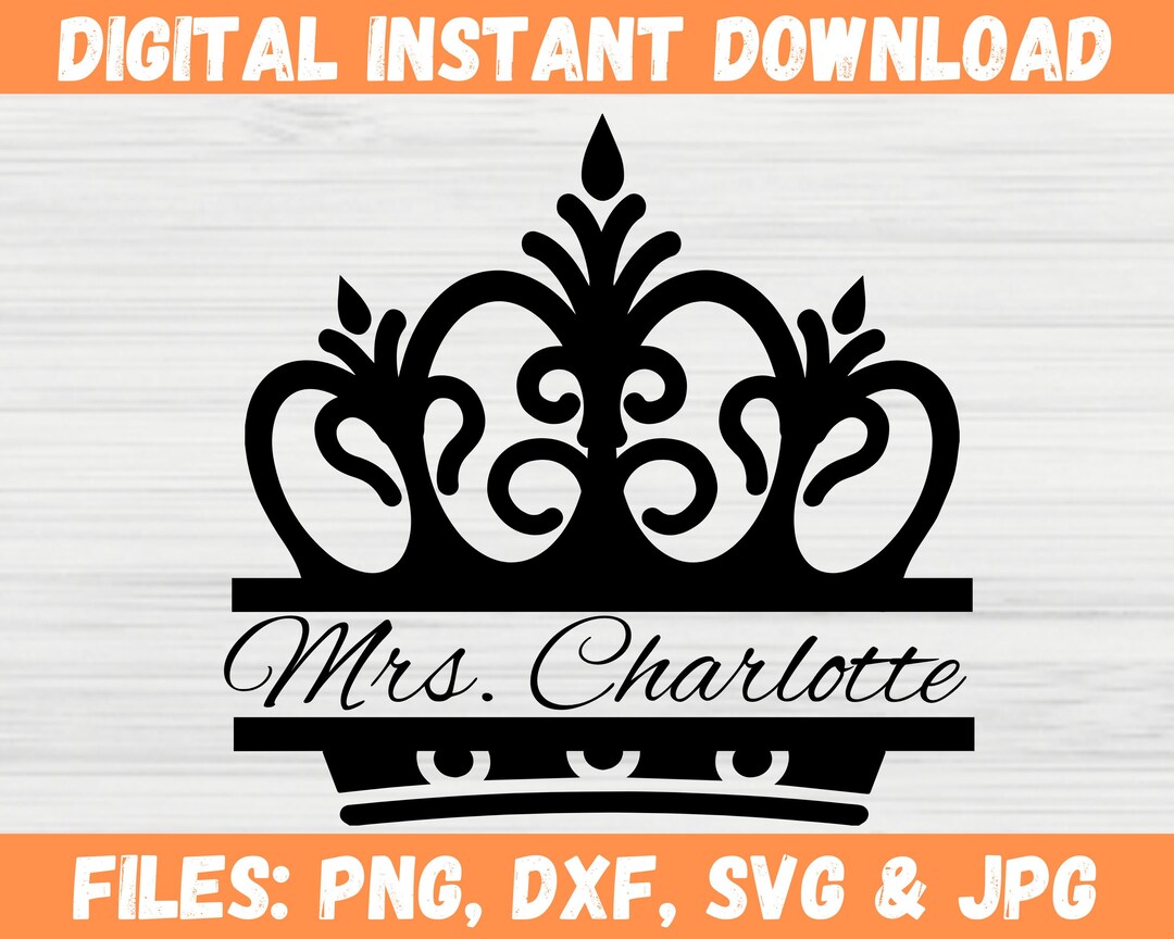 Royal Crown SVG Bundle, King Queen Princess Crown Cut Files, Monogram ...