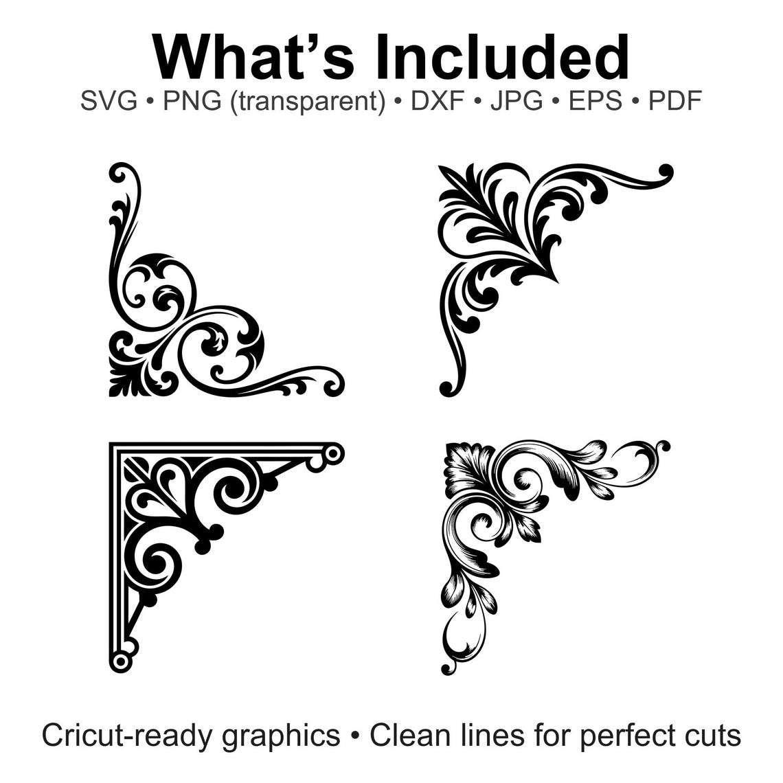 100+ Ornamental Corners SVG Bundle, Decorative Borders & Divider SVG ...