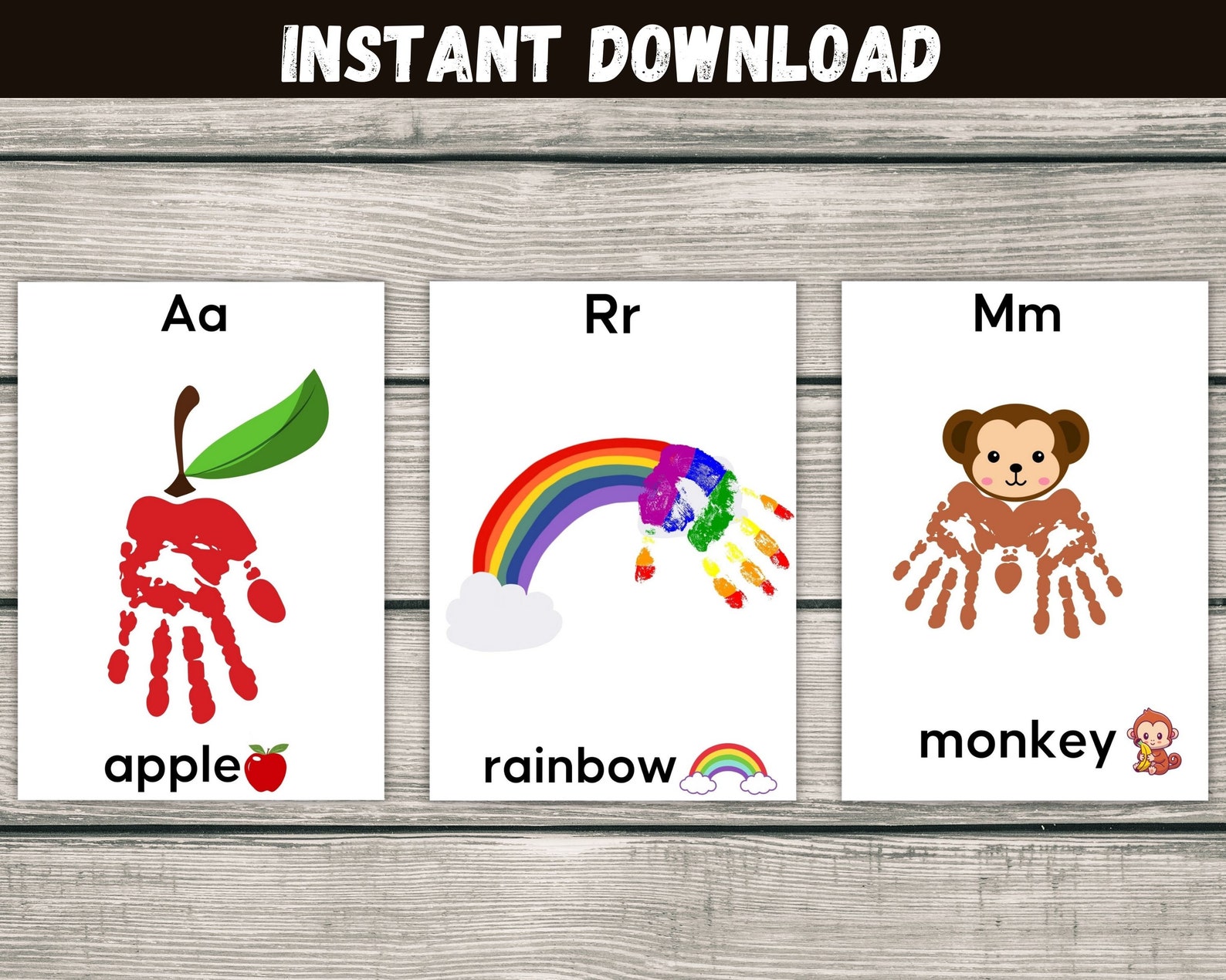 Handprint Alphabet Book Template, Preschool & Kindergarten Craft, DIY ...