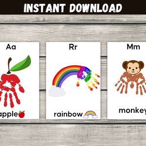 Handprint Alphabet Book Template, Preschool & Kindergarten Craft, DIY ...