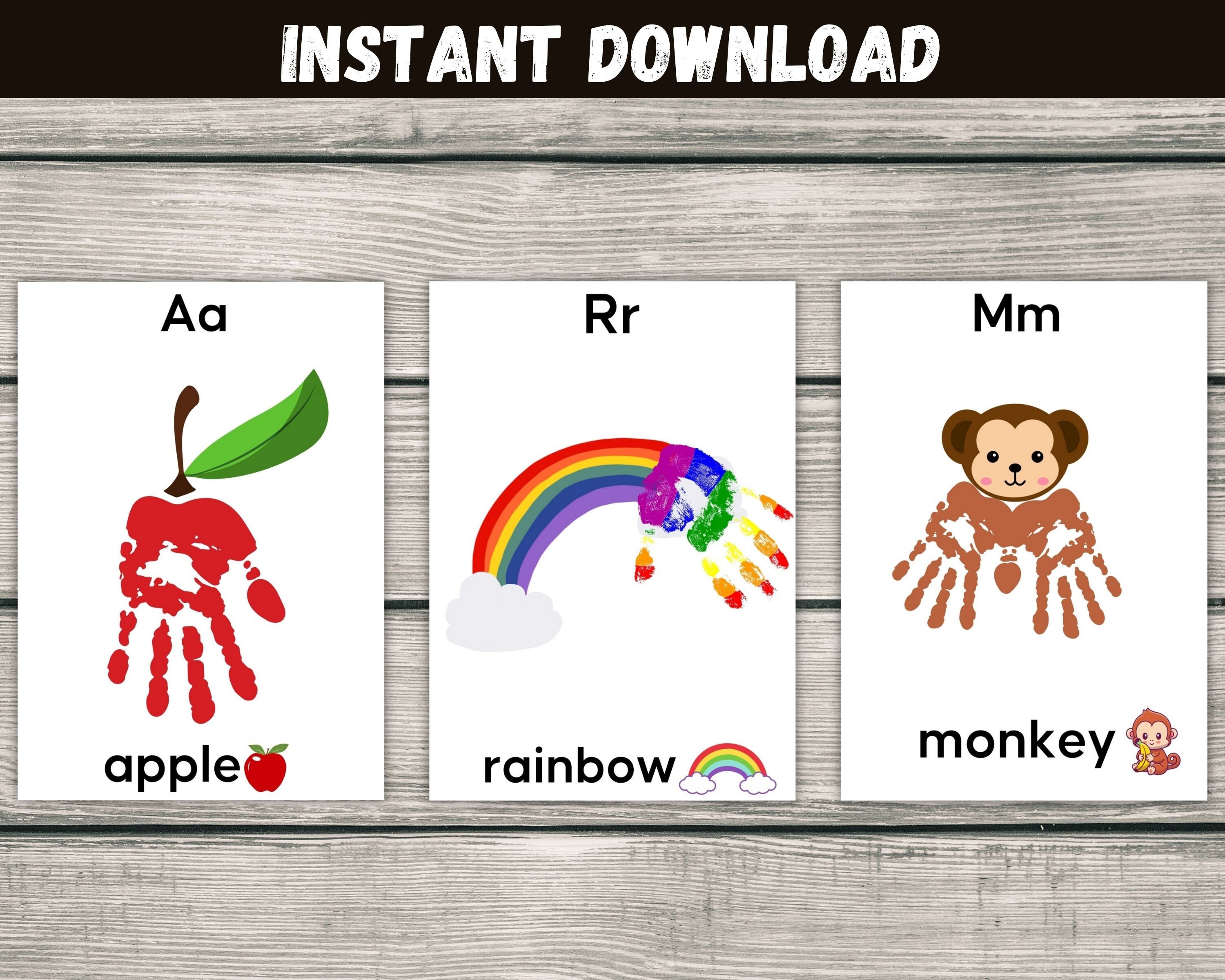 Handprint Alphabet Book Template, Preschool & Kindergarten Craft, DIY ...