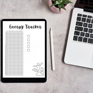 Energy Tracker, Planner Page, Daily Energy Log, Mood Tracker, Health ...