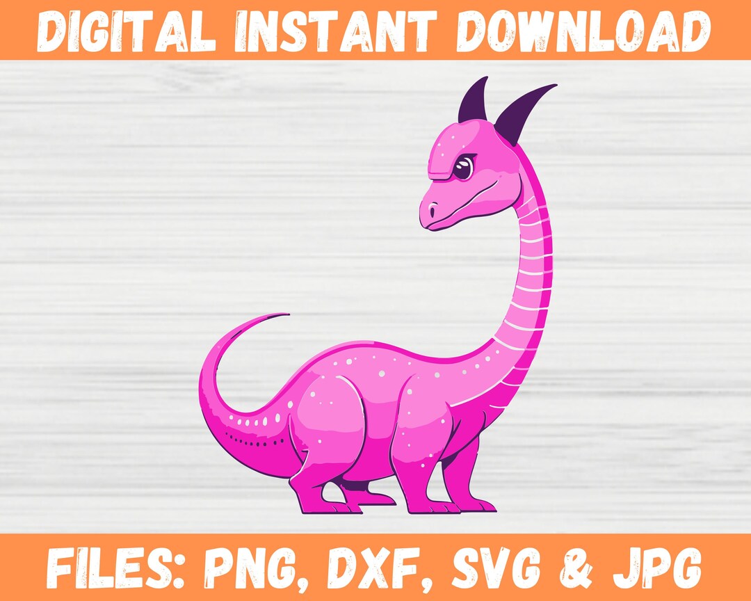 Girl Dinosaur SVG Pink Dinosaur Clipart Dino T-rex Design Dinosaur ...