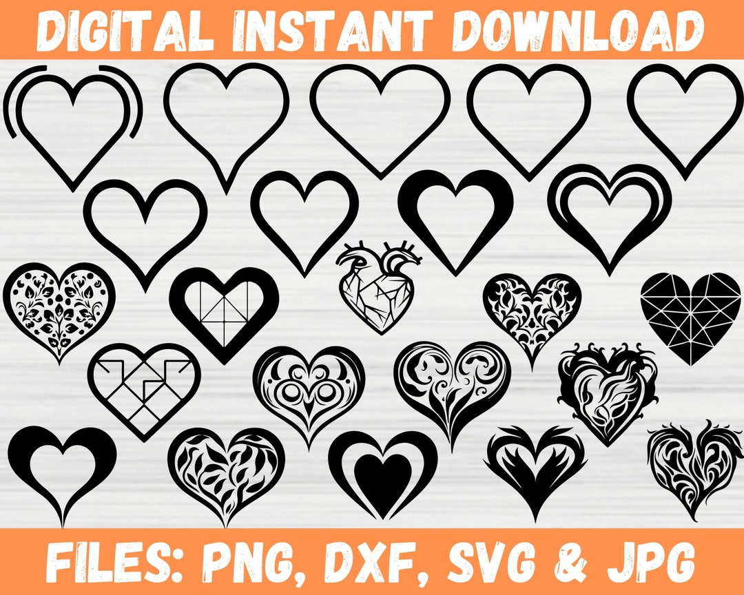 Heart Shape SVG Bundle |versatile Heart Shape SVG Bundle! Valentine's ...