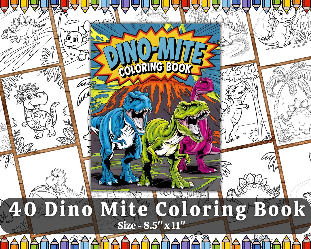Dino Coloring Pages for Kids, Coloring Book, Printable Coloring Pages ...