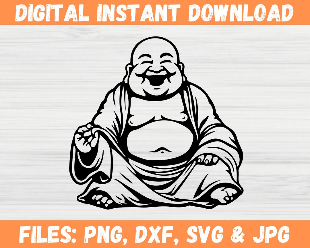 Laughing Buddha SVG | Spiritual Yoga Meditation | Namaste Zen Buddhist ...