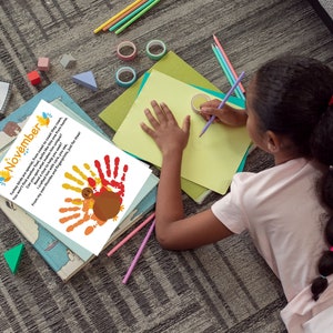 Handprint Memory Book Printable, Kids Keepsake Art, Preschool Handprint ...