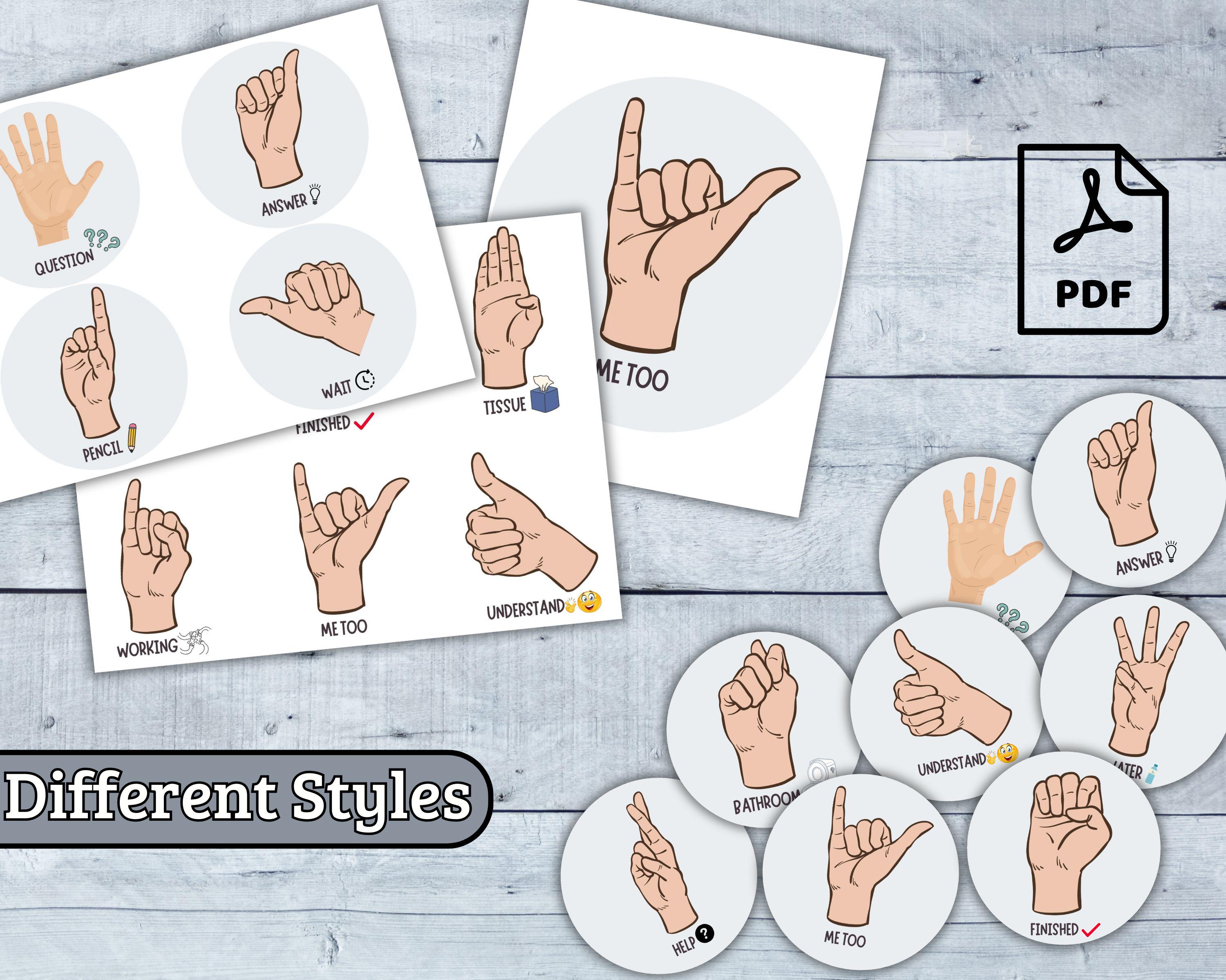 Classroom Hand Signals Poster Display, Preschool Class Bulletin Board ...