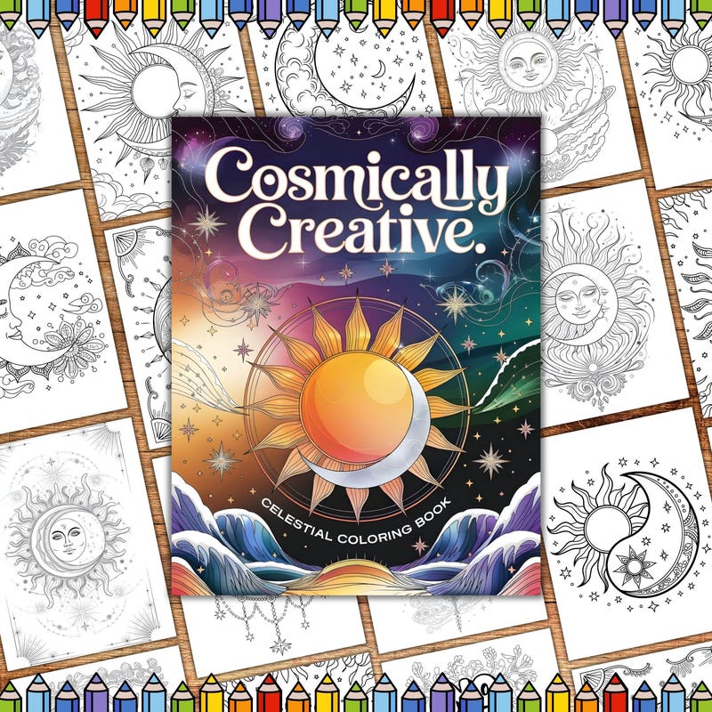 Adult Coloring Celestial - Etsy