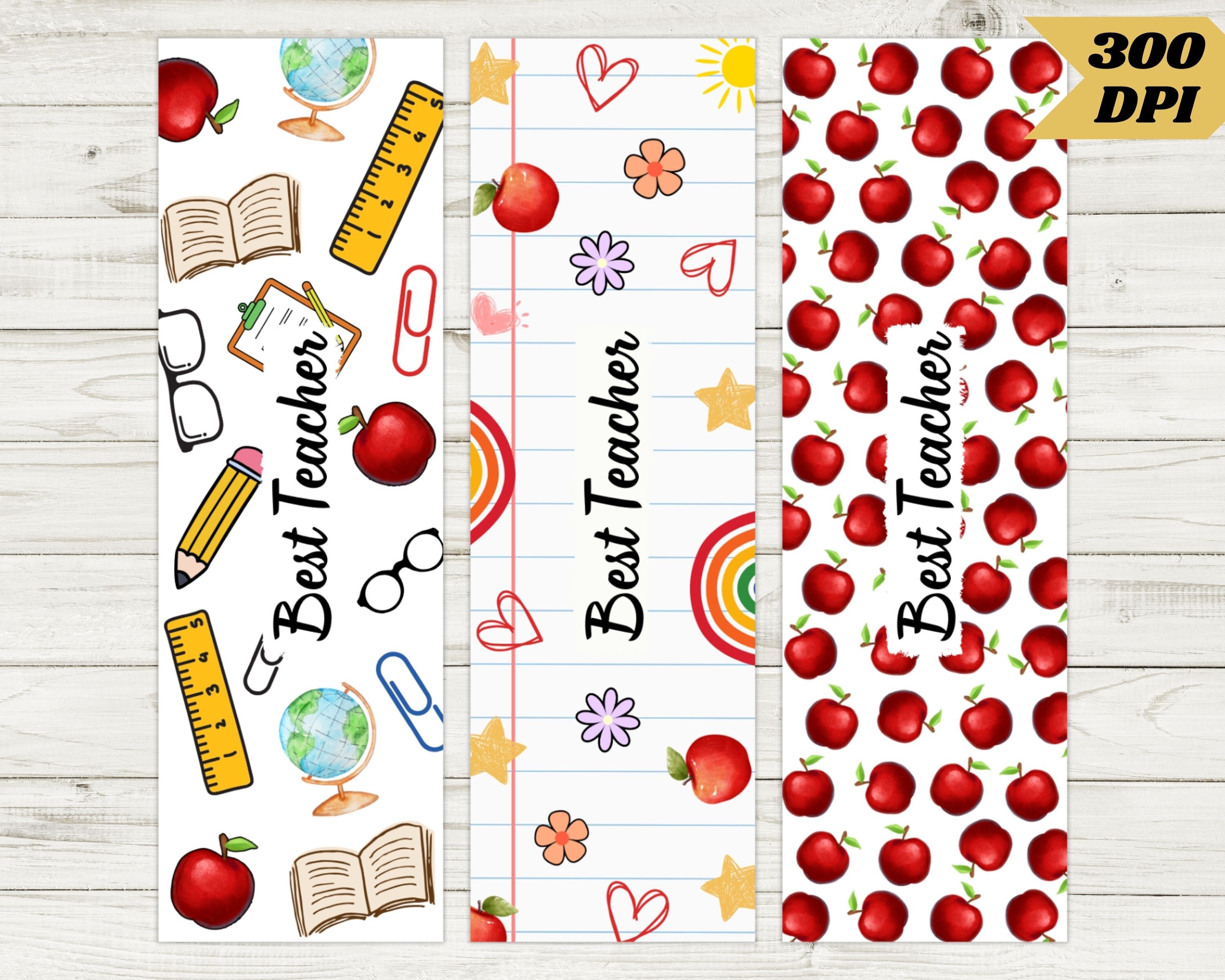 Best Teacher Pen Wrap, School Teacher's Day Pen Wraps, Books Apple ...