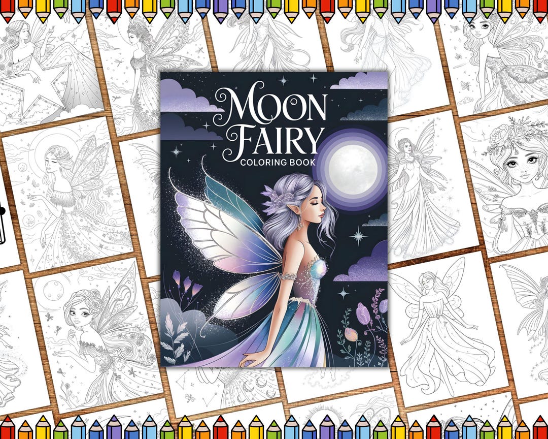 Moon Fairy Coloring Book, Fantasy Girls Coloring, Fairy Coloring Pages ...