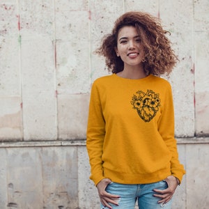 Heart Anatomy SVG Bundle, Human Heart Svg, Floral Anatomical Clipart ...