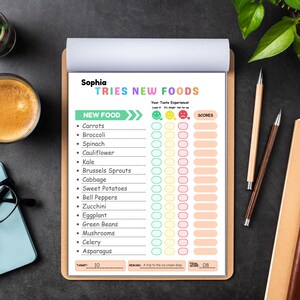 Picky Eater Reward Chart, Try New Foods Printable, Kids Mealtime ...