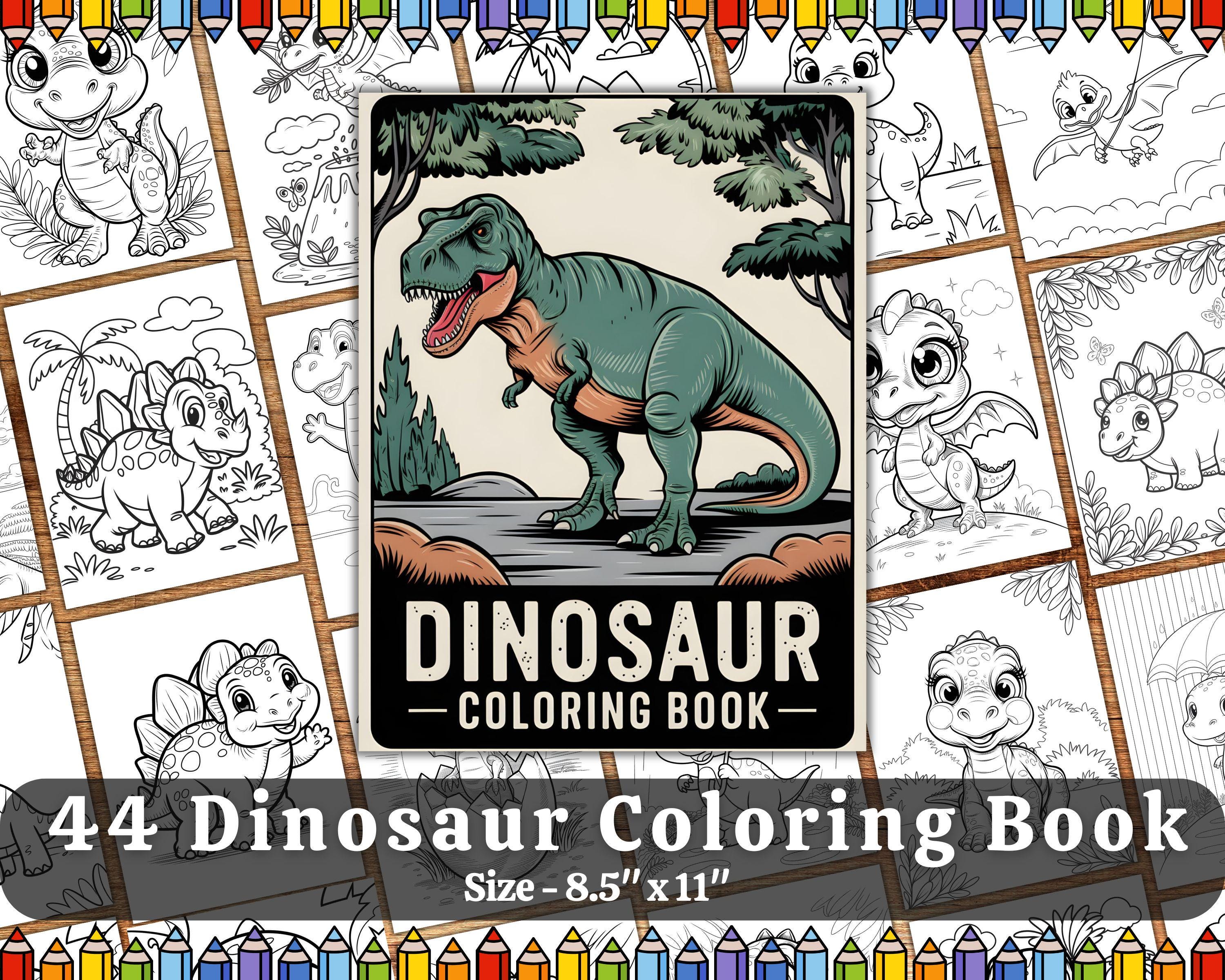 40 Dinosaur Coloring Pages for Kids, Toddlers & Preschool. Printable ...