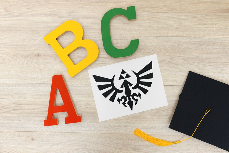 Royal Crest SVG Silhouette, Hyrule Triforce Symbol Clipart, Legend of ...
