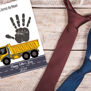 Truck Driver Handprint Art, Hand Print Art Crafting Activity, Trucker ...