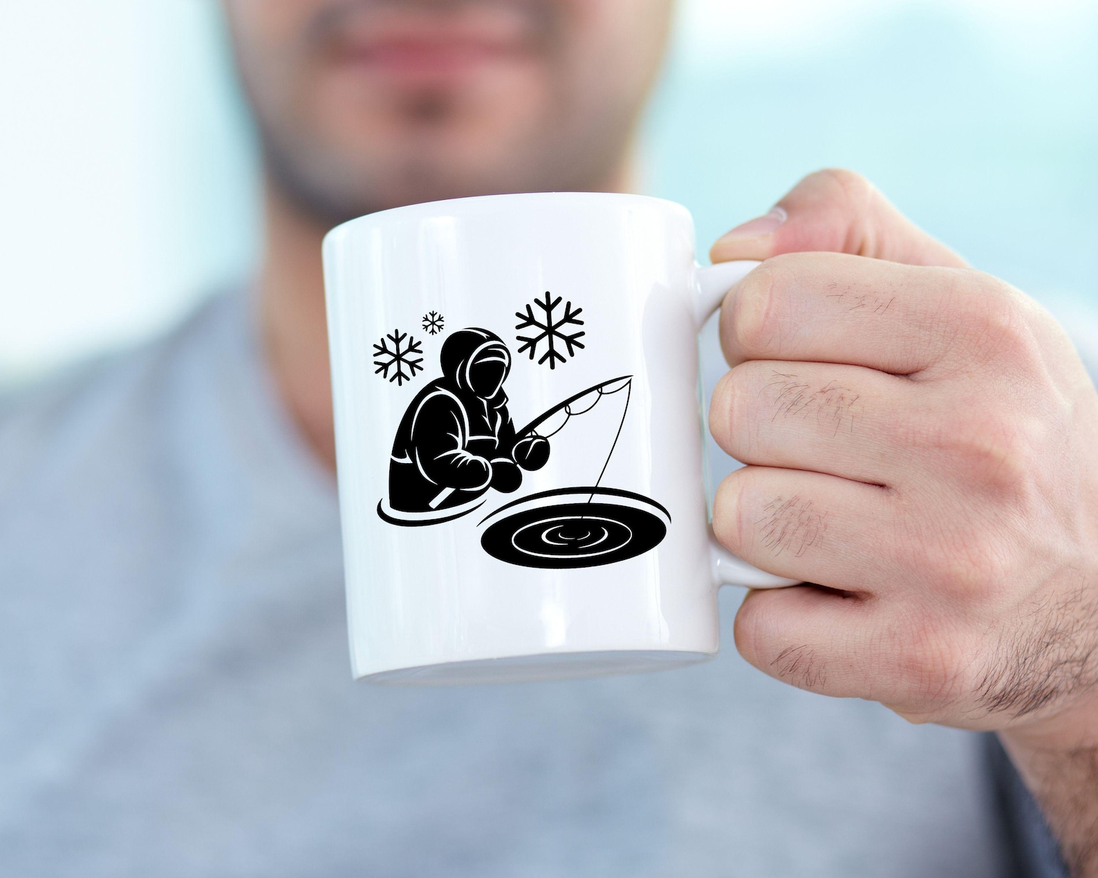 Serene Man Fishing Lake SVG Bundle, Instant Download Fisherman ...