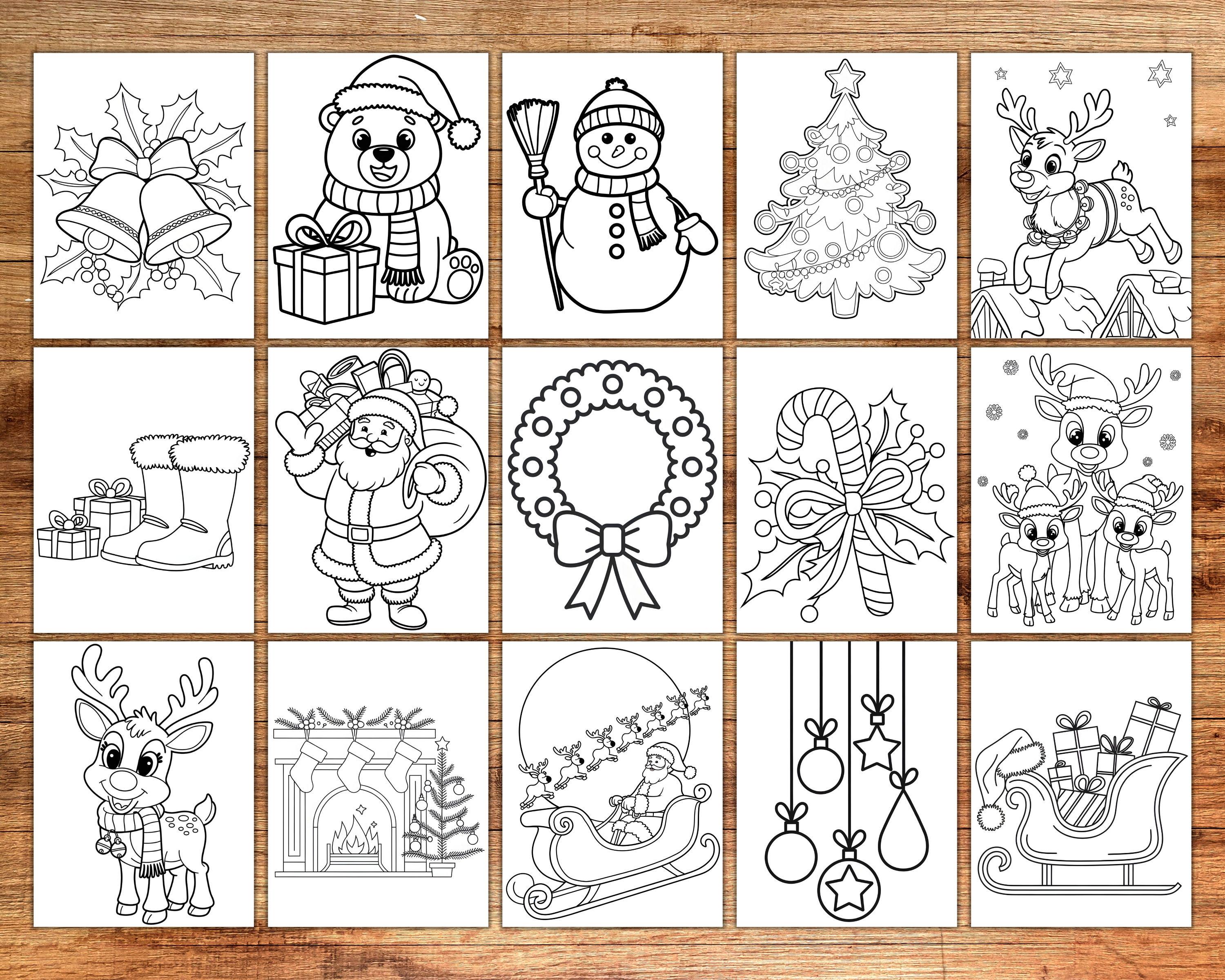 Kids Christmas Coloring Pages, Easy Christmas Kids Coloring Sheets ...