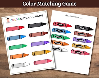 Color Matching Game, Busy Book Printable, Educational Activity ...
