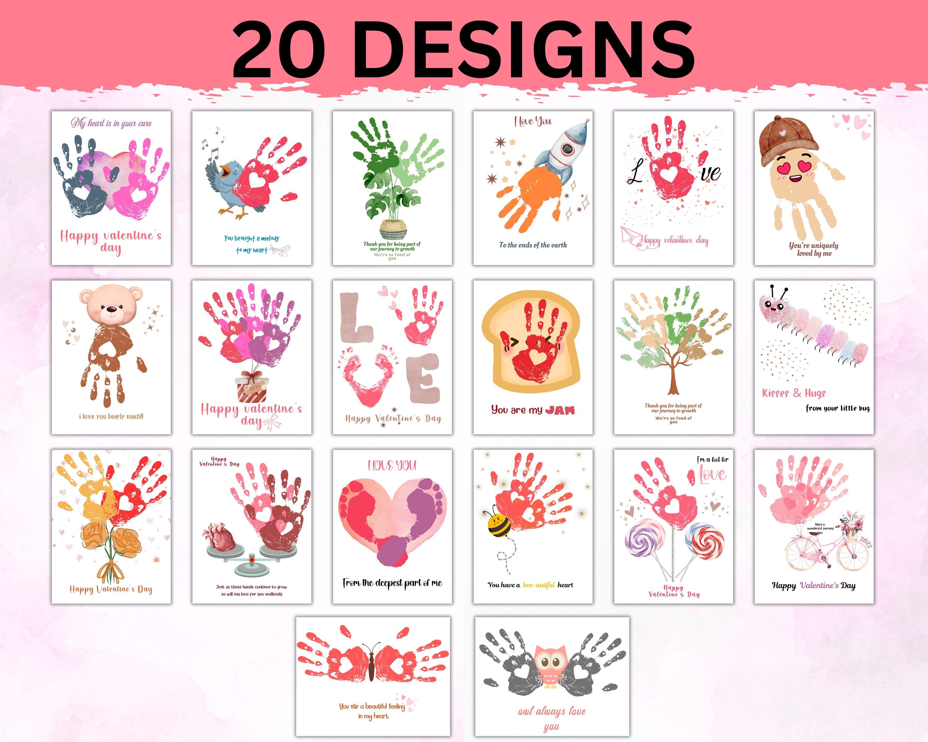 Valentine Handprint Art, Valentine Preschool Craft, Toddler Holiday Art ...