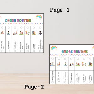 Kids Routine Flip Chart, Editable Morning and Bedtime Schedule, Visual ...