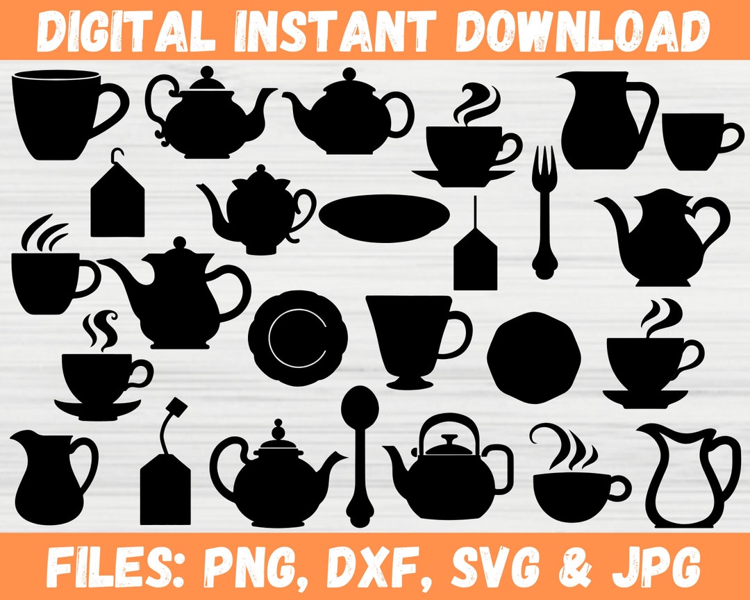 Tea Cups SVG Bundle Teacup Party Tea Pots Svg Mum Mother Gift Coffee ...