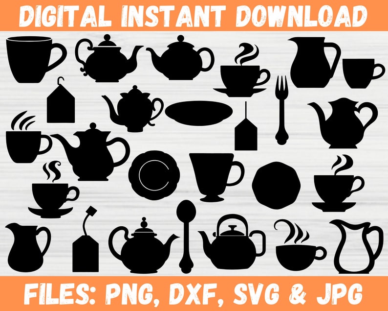 Tea Cups SVG Bundle Teacup Party Tea Pots Svg Mum Mother Gift - Etsy
