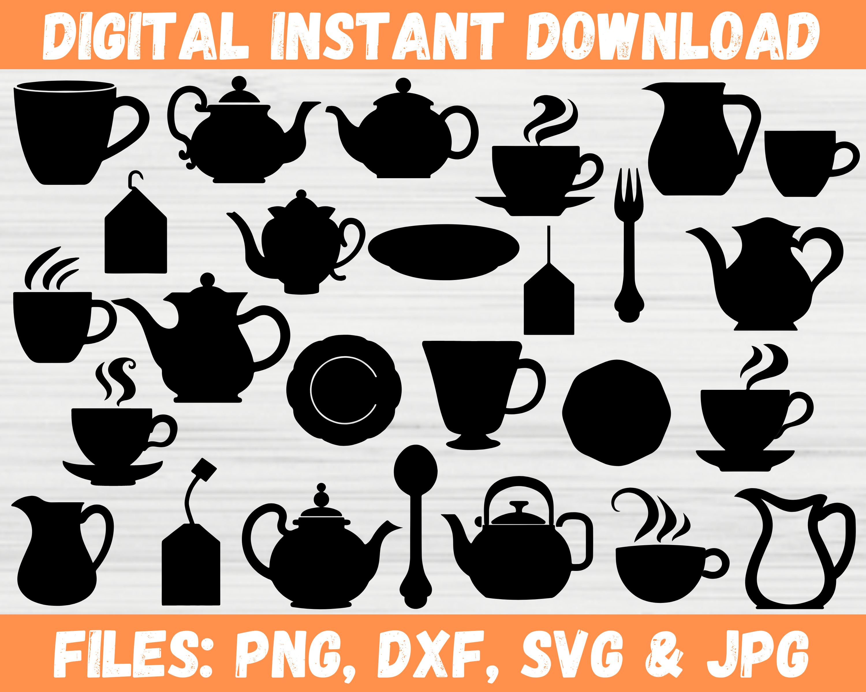 Tea Cups SVG Bundle Teacup Party Tea Pots Svg Mum Mother Gift - Etsy