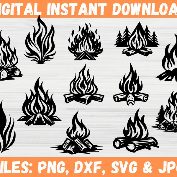 Campfire Svg - Etsy