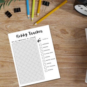 Hobby Tracker, Log Habit Tracker, Wellness Journal, Hobby Journal Pages ...